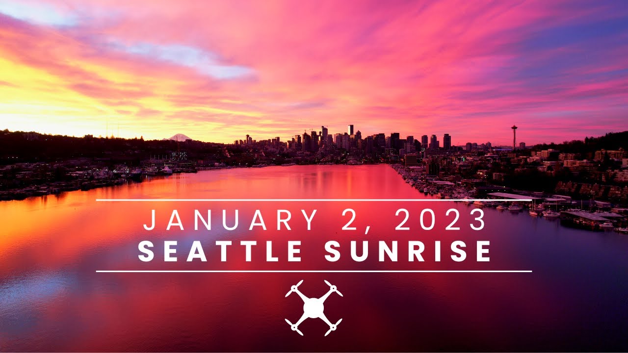 Amazing Seattle Drone Sunrise // 4K AERIAL DRONE VIDEO - YouTube