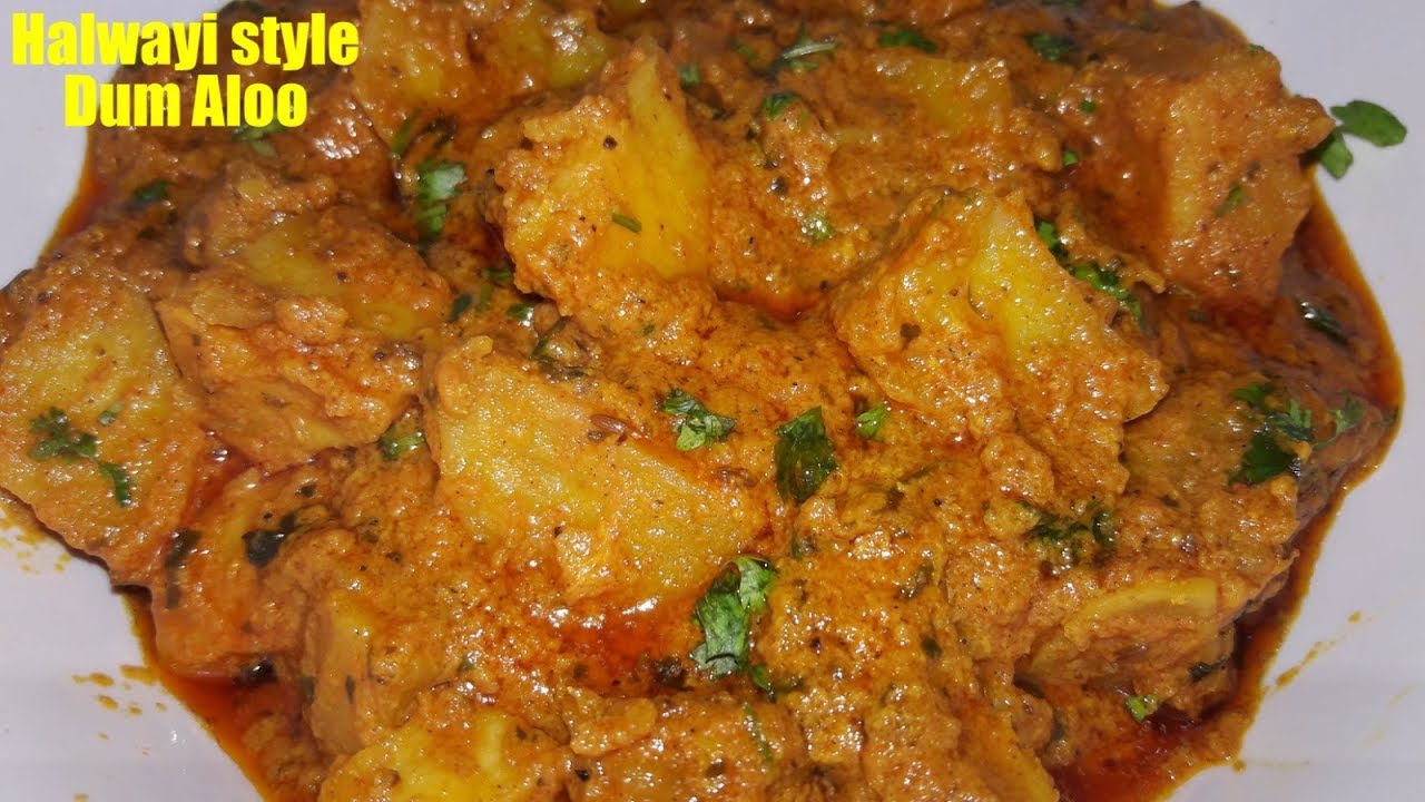 Halwayi style Dum Aloo[in hindi]at home | Fried aloo ki sabji ...