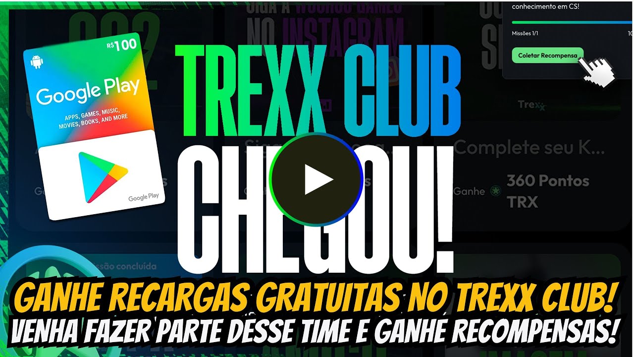 ⭐GANHE RECARGAS GRATUITAS PELA TREXX CLUB! FAÇA MISSÕES RÁPIDAS E GANHE ...