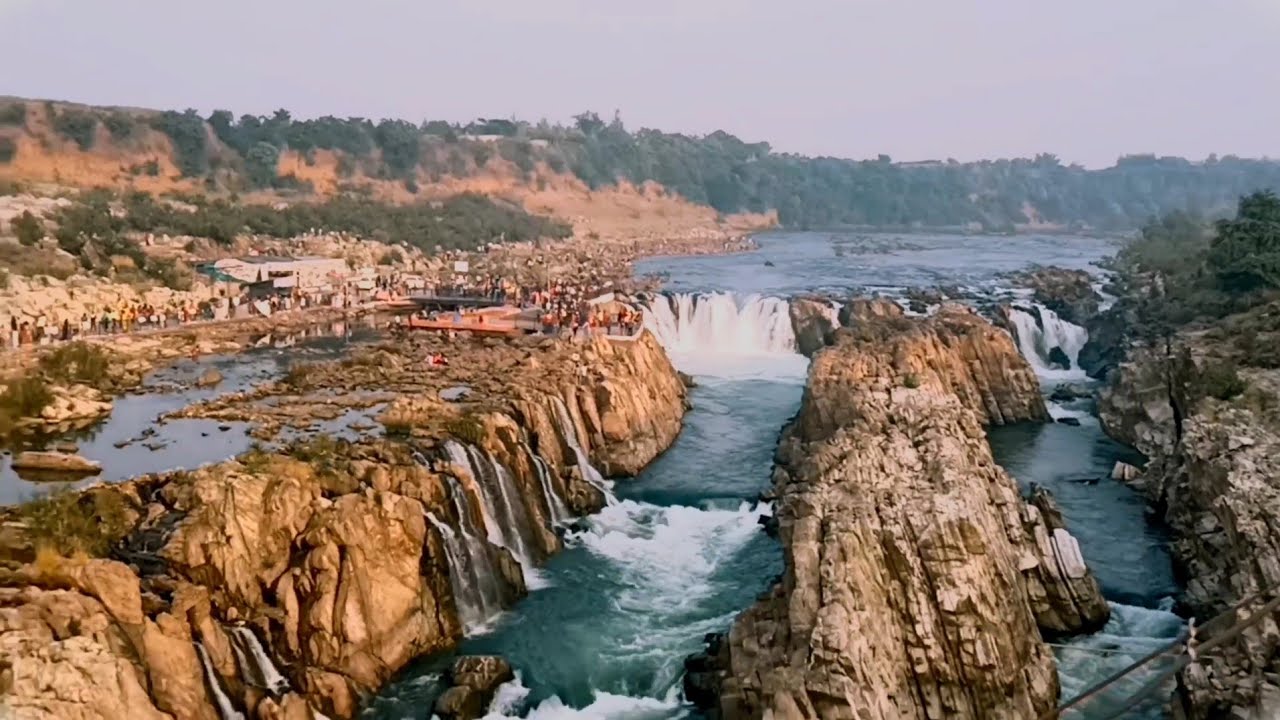 Dhuandhar Waterfall on River Narmada at Bedaghat Jabalpur (M.P.),India ...