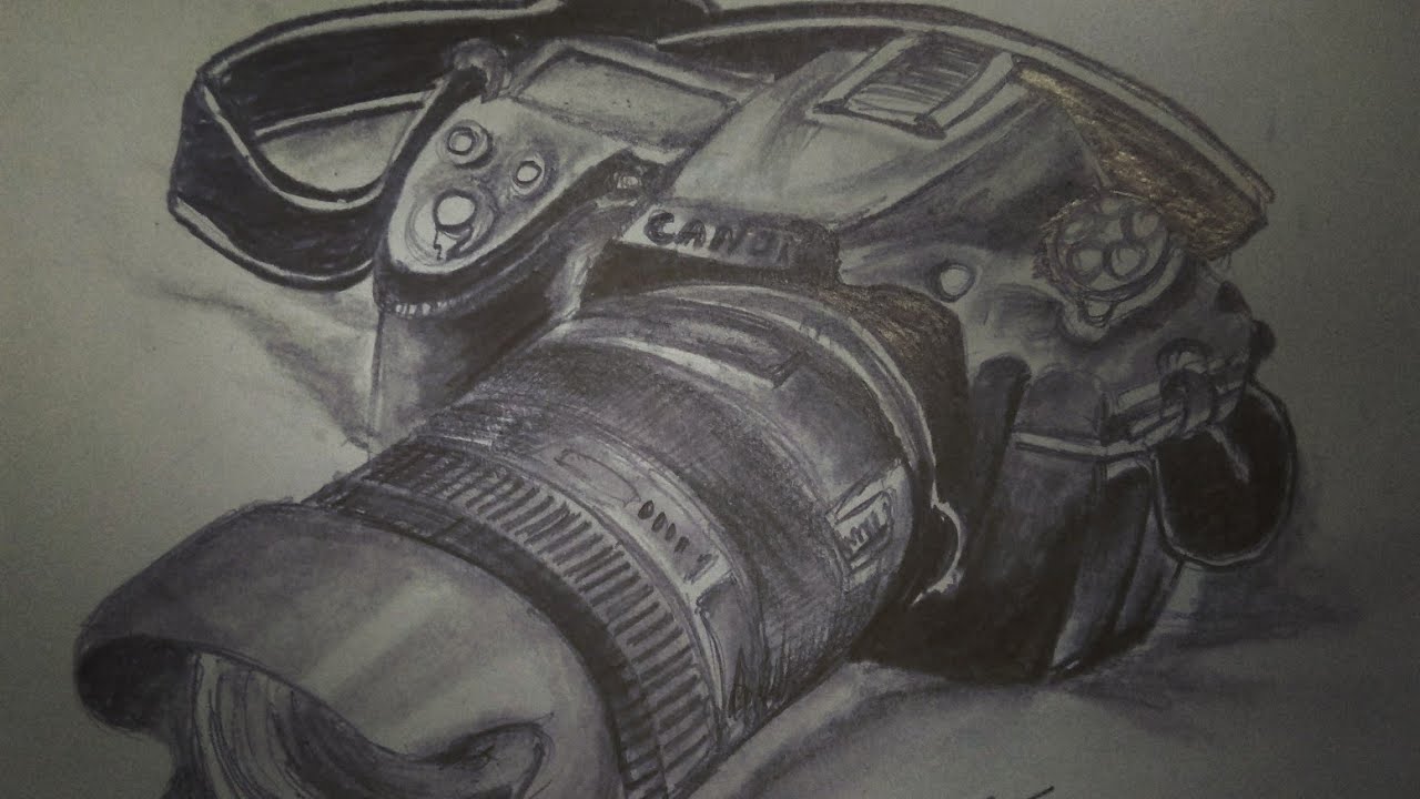 REALISTIC CAMERA | DRAWING | STEP BY STEP - YouTube
