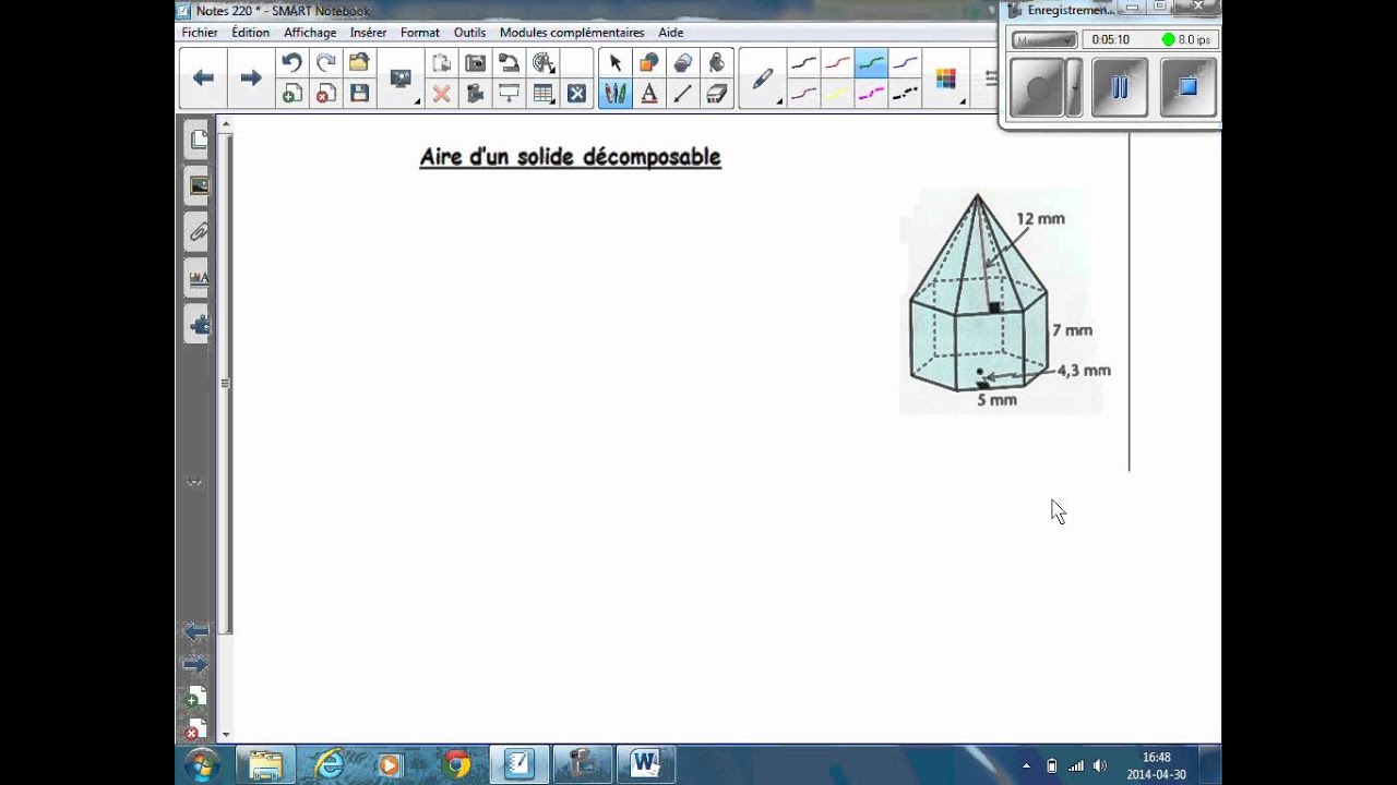 Sec 2: Solide 9 (aire totale du solide) p.78 - YouTube