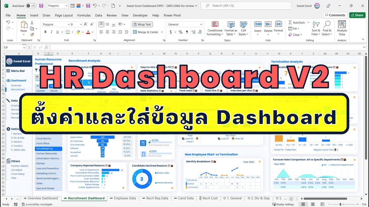 HR Dashboard V2 - Dashboard ต้องใส่ข้อมูลยังไงบ้าง? ดูเลย! - YouTube