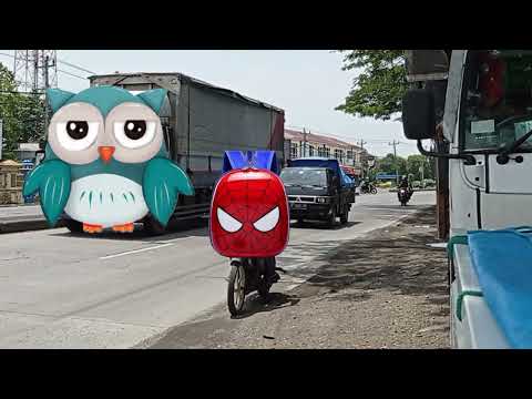 WOW AMZING ! MOBIL TRUK BURUNG HNTU DAN MOTOR SPIDERMAN