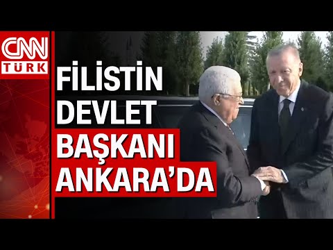 Filistin Devlet Başkanı Ankara'da... Erdoğan, Mahmud Abbas'ı resmi törenle karşıladı