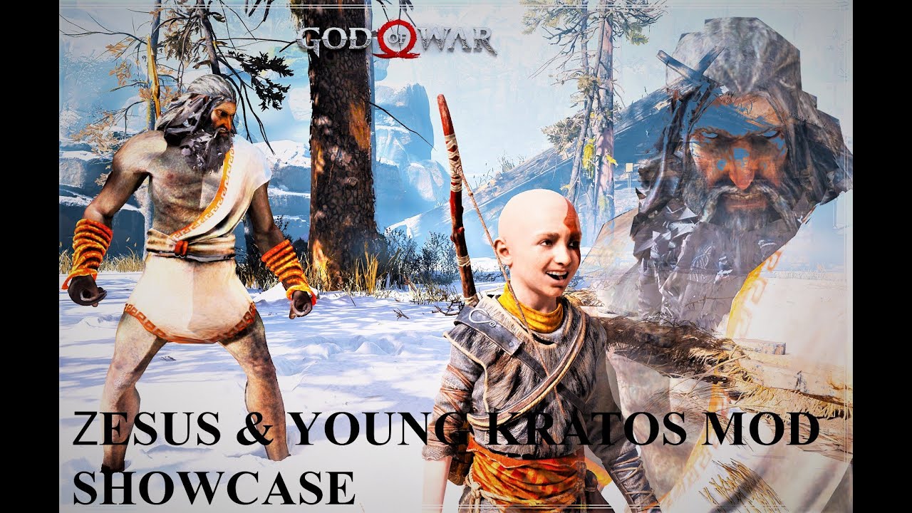 God of war ZEUS & YOUNG KRATOS MOD zeus from GOw 3 showcase - YouTube