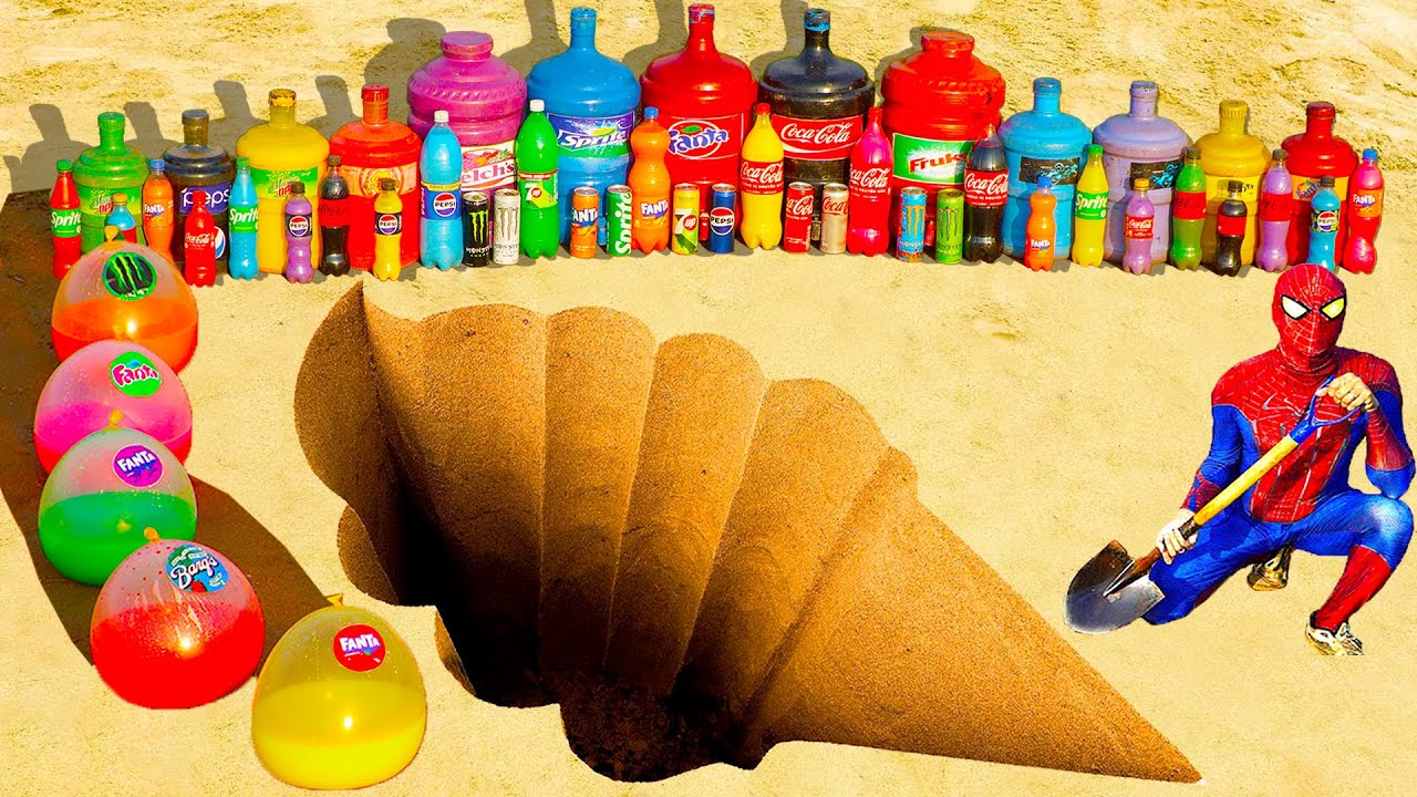 How to make Ice Cream Pit with Spiderman vs Big Toothpaste Eruption and ...