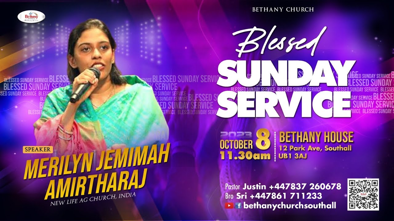 Blessed Sunday Service 08-10-2023 @ 11:30 am | Sis.Merilyn Jemimah ...