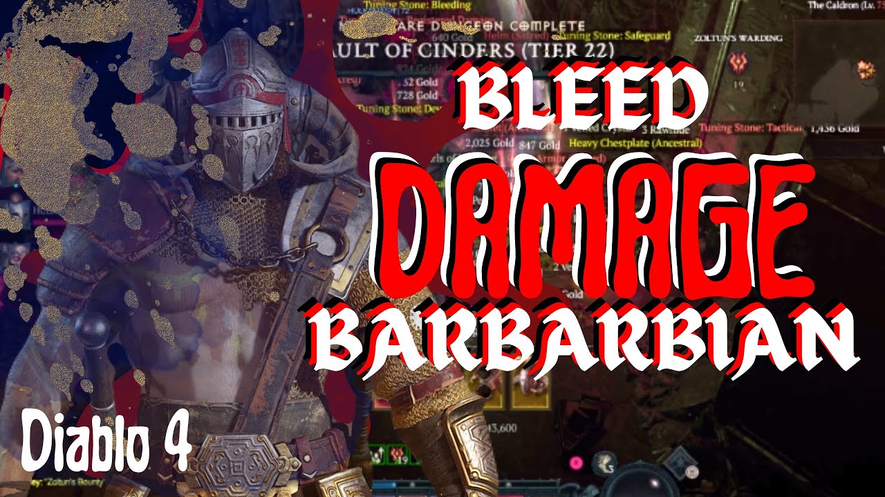 Diablo 4 Bleed Damage Barbarian (pt 2) - YouTube