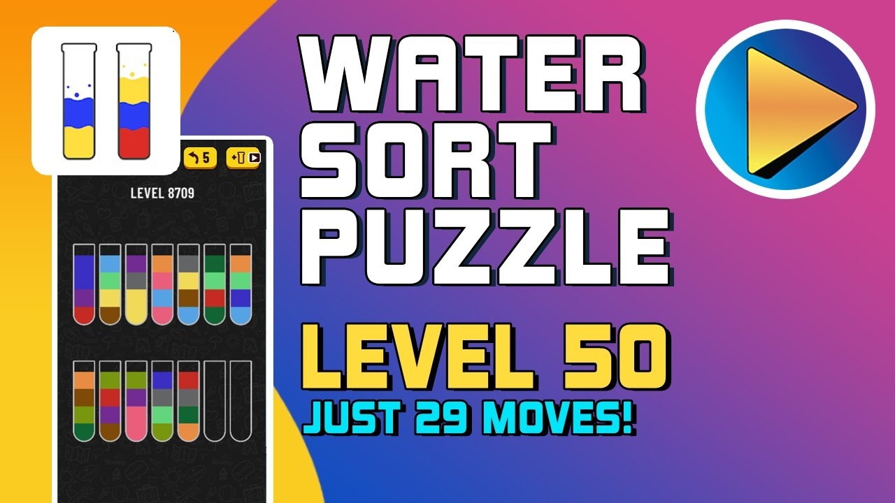 Water Sort Puzzle Level 50 Walkthrough [29 Moves!] - YouTube