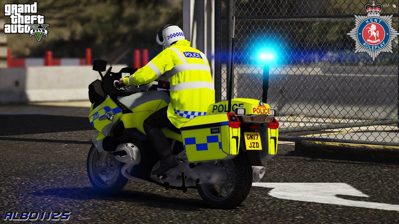 GTA5 Roleplay (Police) - Police Bike Pursuit & Stop - Kent RPC - YouTube