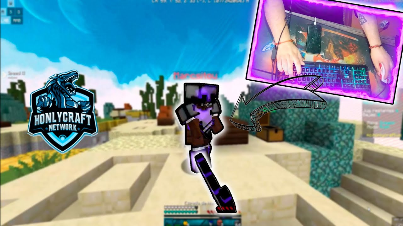 Mouse & Keyboard Cam en Skywars/Honlycraft - YouTube