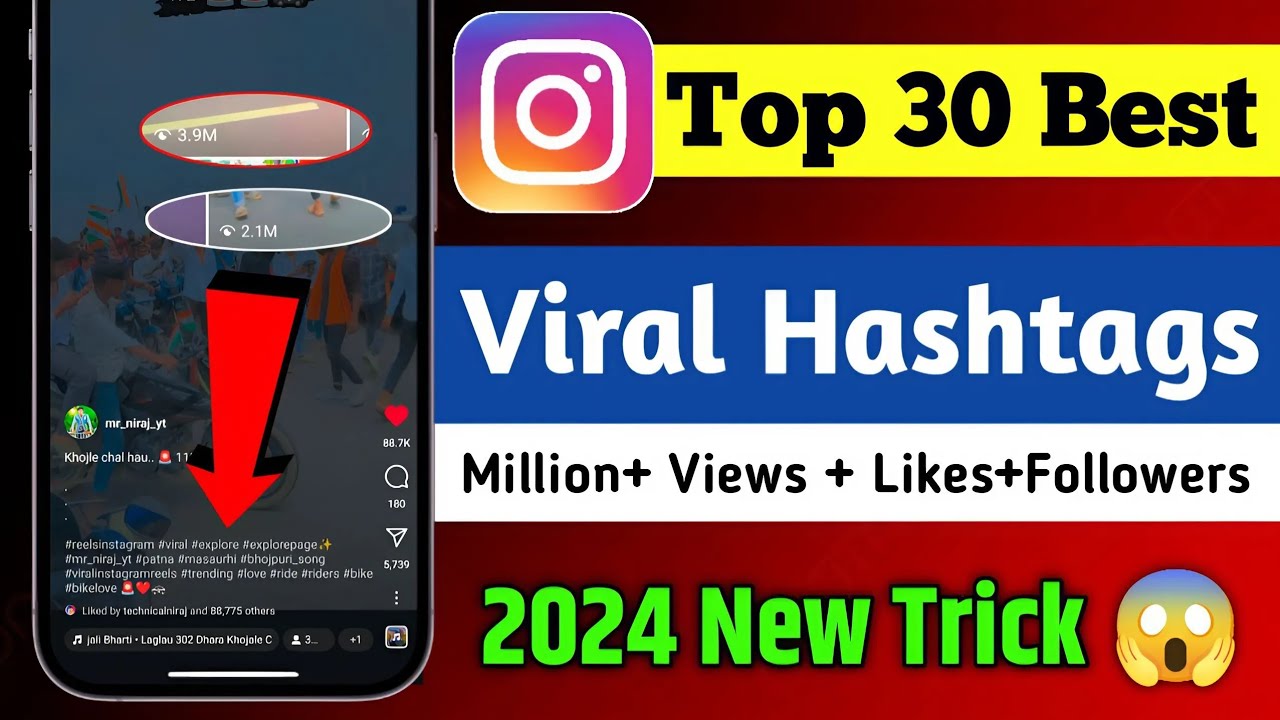 🔥Top 30 Best Instagram VIRAL Hashtags 2024 | instagram hashtags for ...