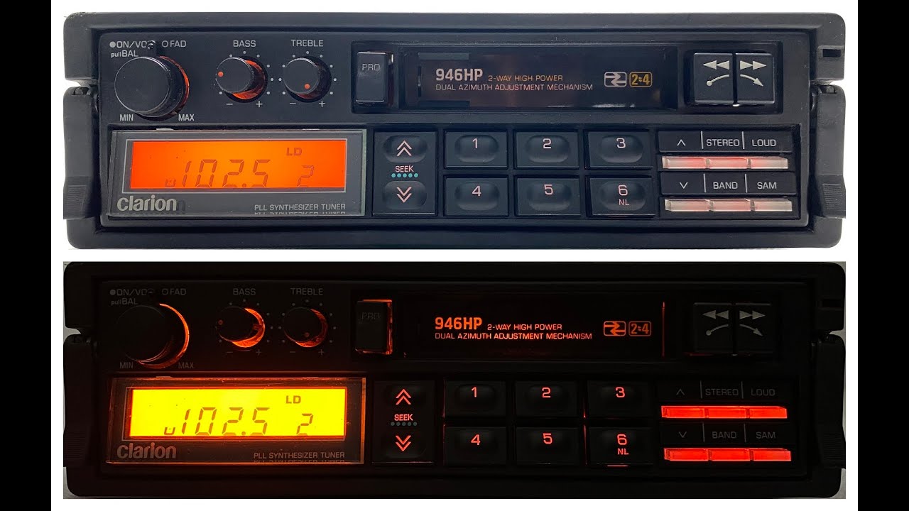 1980s Clarion 946HP Car Cassette Radio Player - YouTube