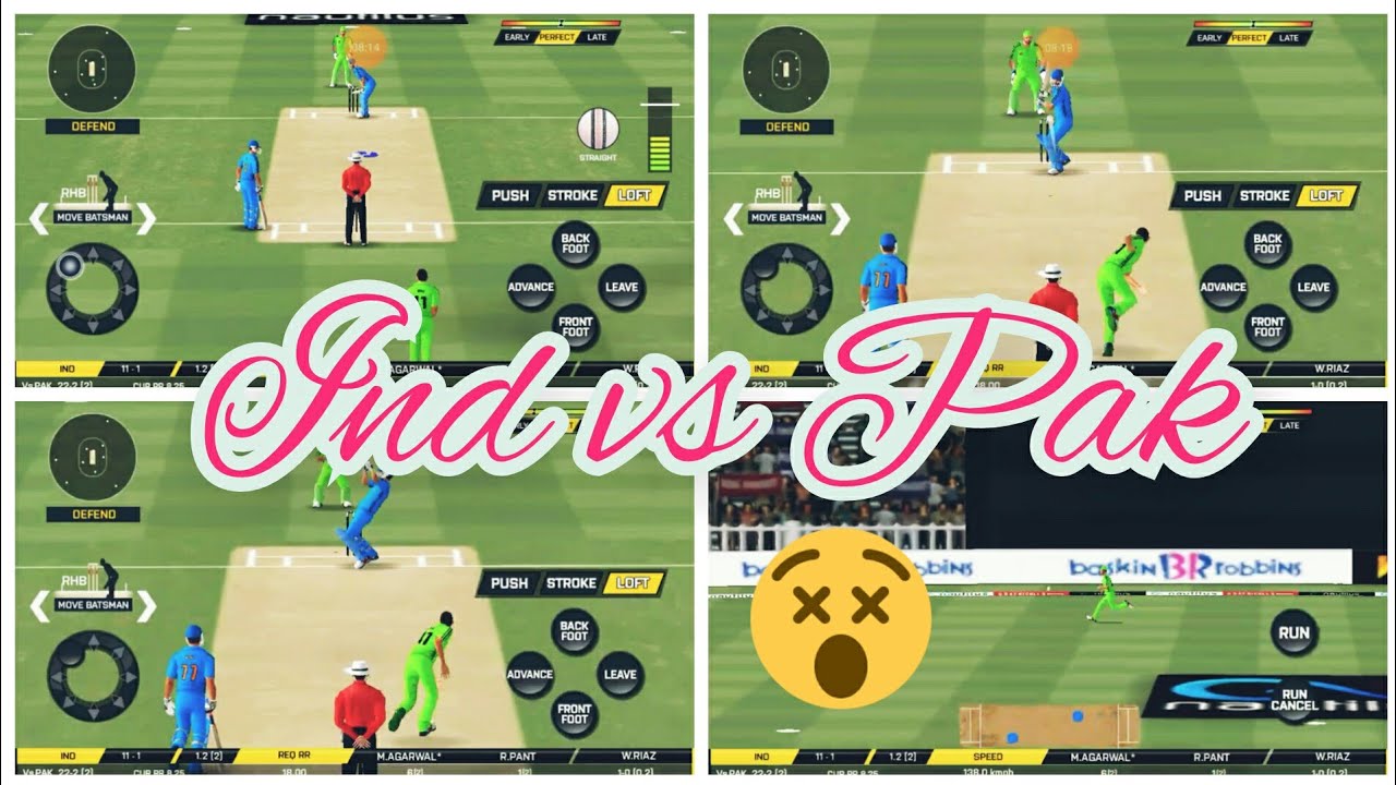 Real cricket ™ GO game ind vs Pak | Rc | Sonic cricket - YouTube