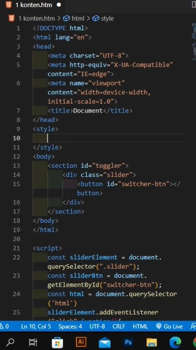 membuat toggle js. #js #javascript #wpu #deadlift #coding #design #webdevelopment #smk # ...