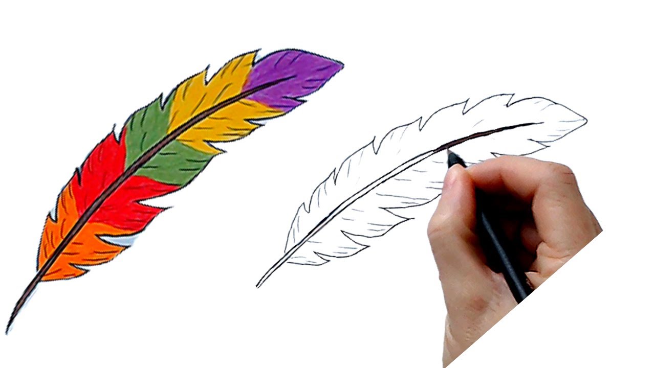 COMO DESENHAR UMA PENA - COMO FAZER DESENHO COM ESBOÇO (HOMENAGEM AO ...