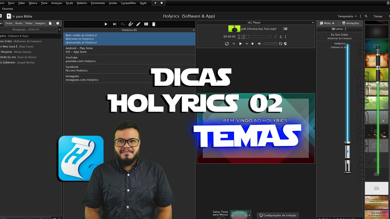 Dicas Holyrics | Vídeo 2/8 | Temas - YouTube