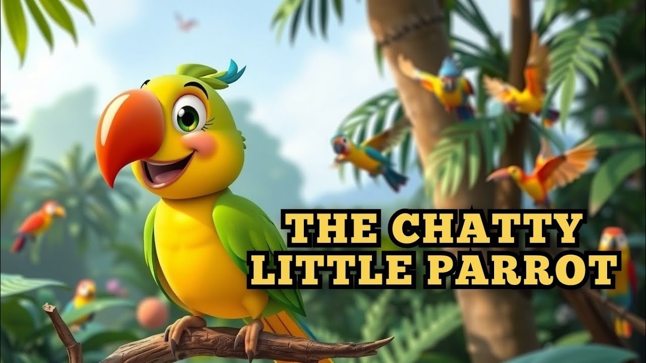 🦜The Chatty Little Parrot |Funny Bird Poem for Kids#kidpoem #kidsongs # ...