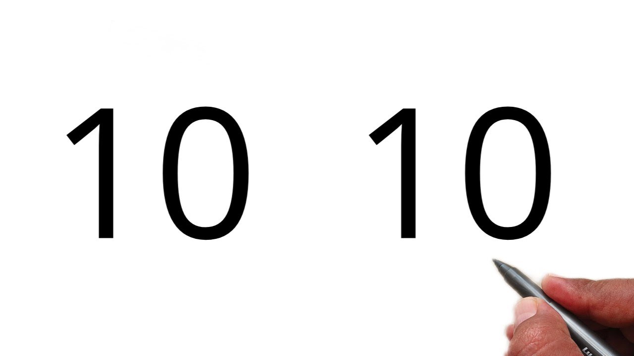 Elephant Drawing From Number 10 | Elephant drawing picture | Easy ...