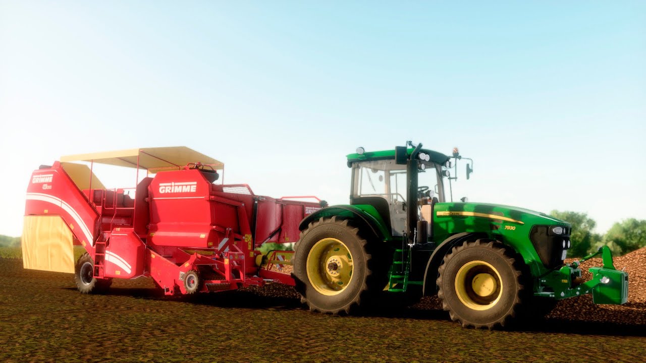 FS22 / Карта Сосновка / #30 Завершение уборки картошки John Deere 7930 ...