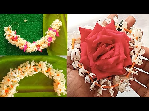 3 ways to string Pavalamalli Jasmine flower | Night - Blooming Flowers ...