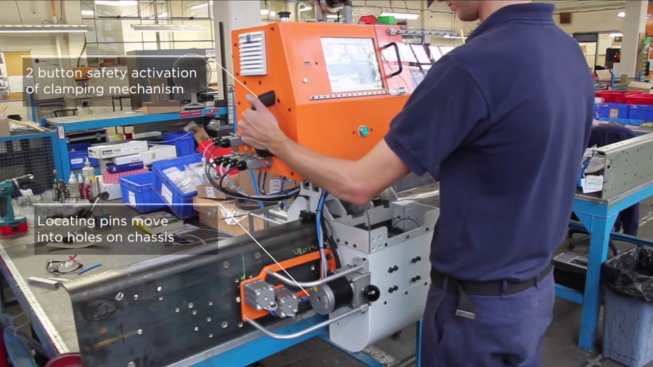 Chassis VIN scribe marking machine - YouTube