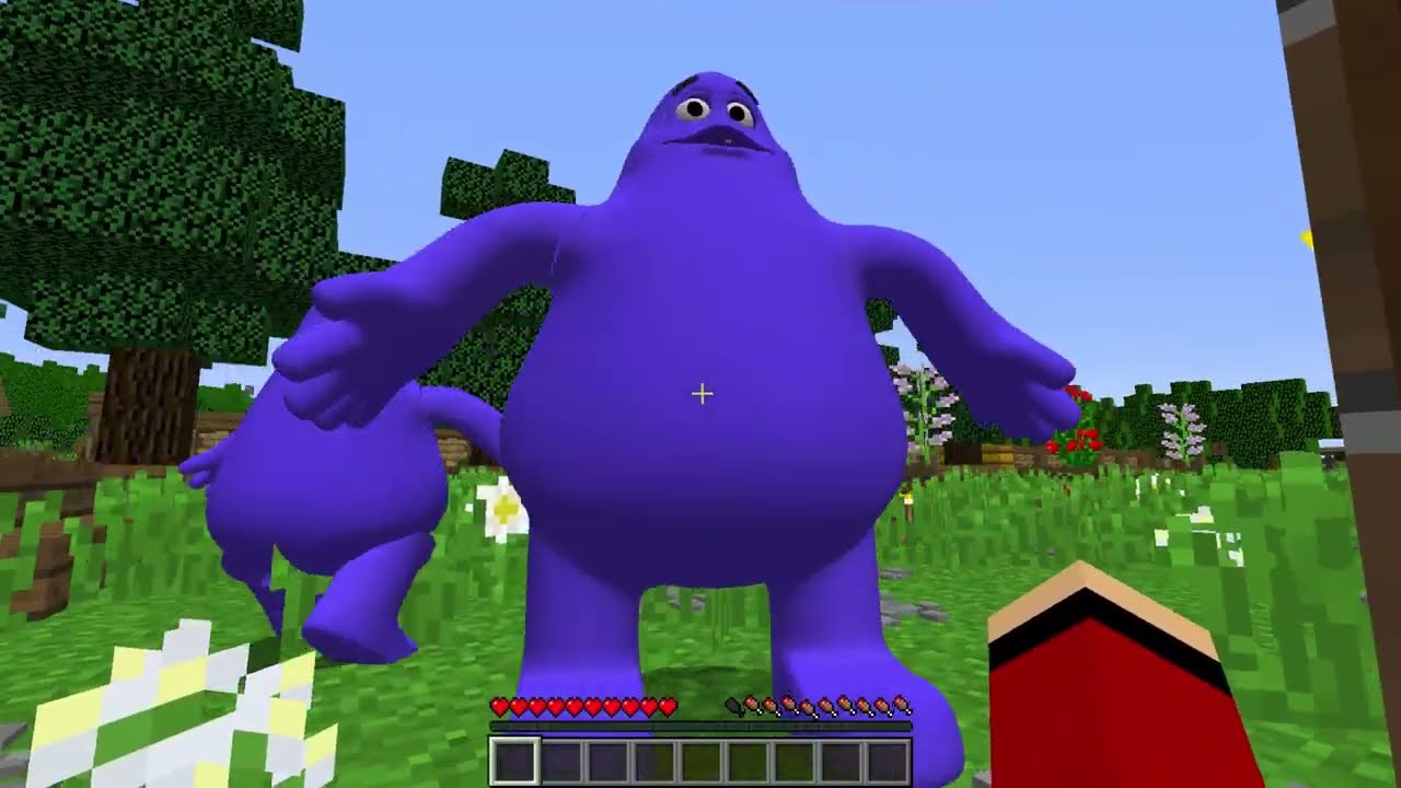 JJ and Mikey Adopted by GRIMACE SHAKE FAMILY in Minecraft Challenge ...