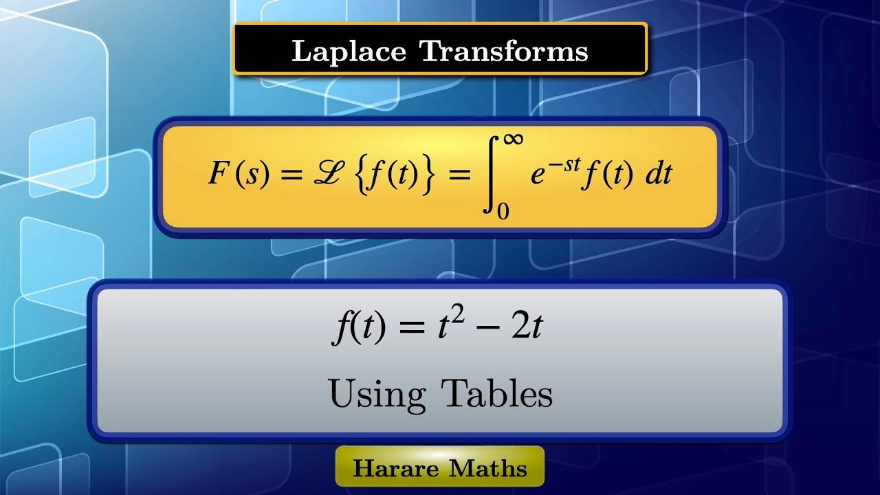 Laplace Transforms | using tables - YouTube