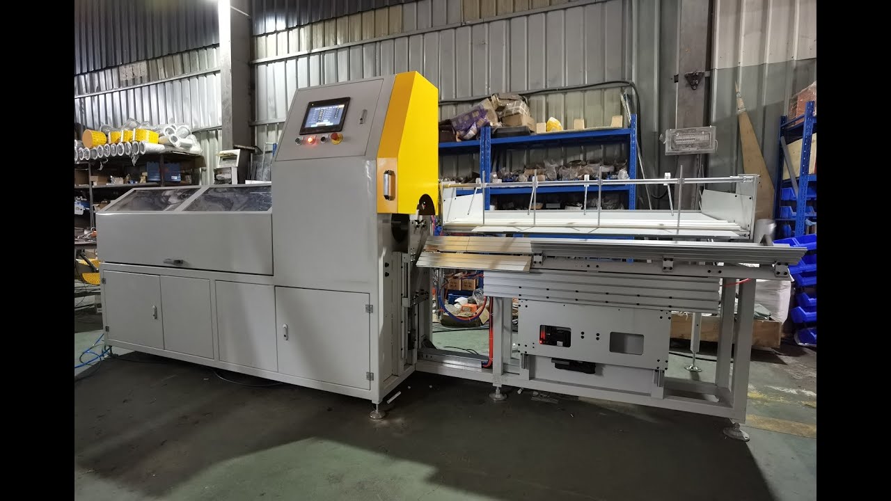 automatic core cutter for half inch plastic cores - YouTube