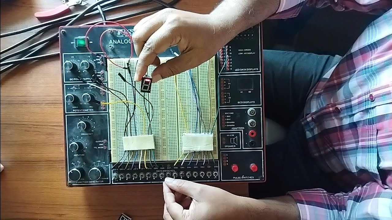 How to use 7 segment display by the trainer board explanation. - YouTube