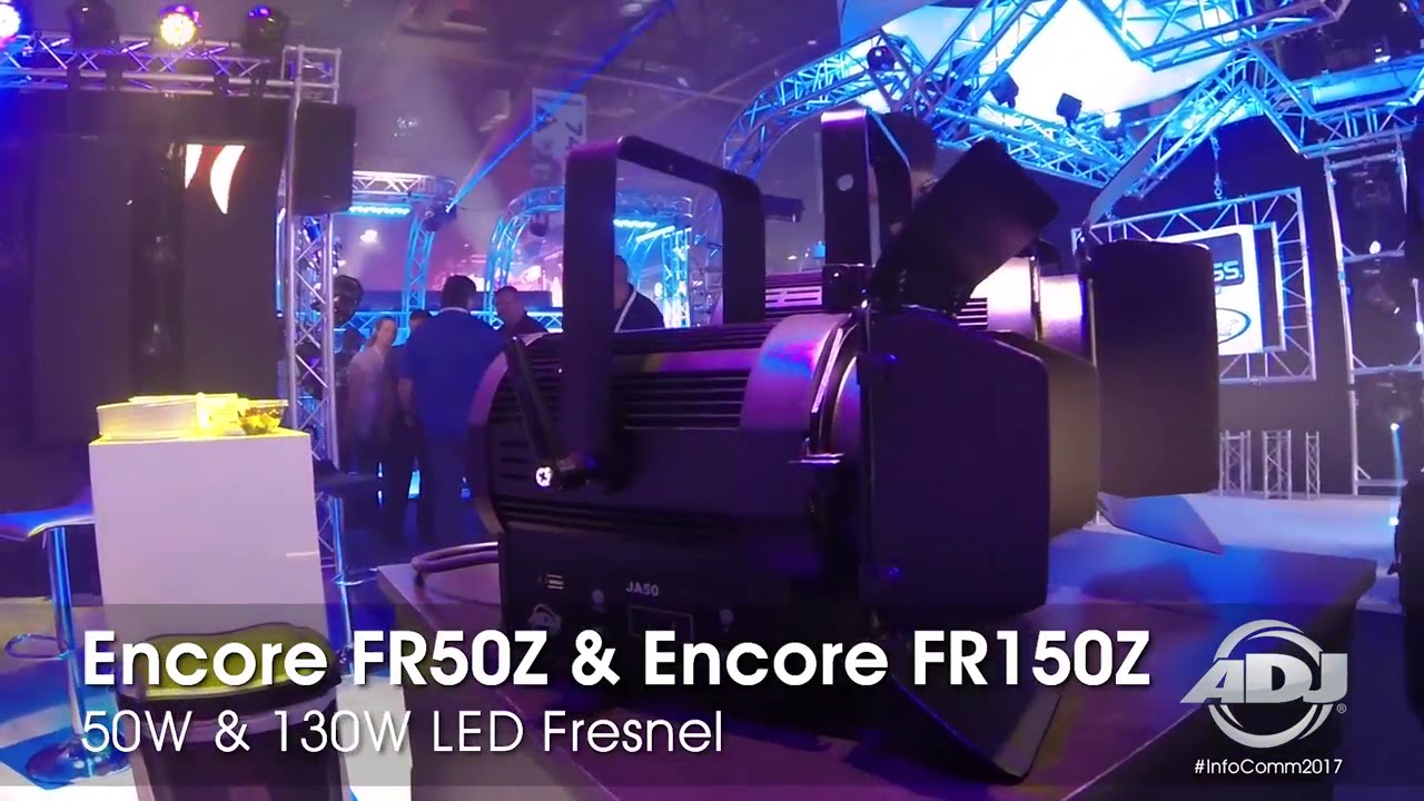 American DJ Encore FR50z 3000K White LED Fresnel Theatre Spot - YouTube