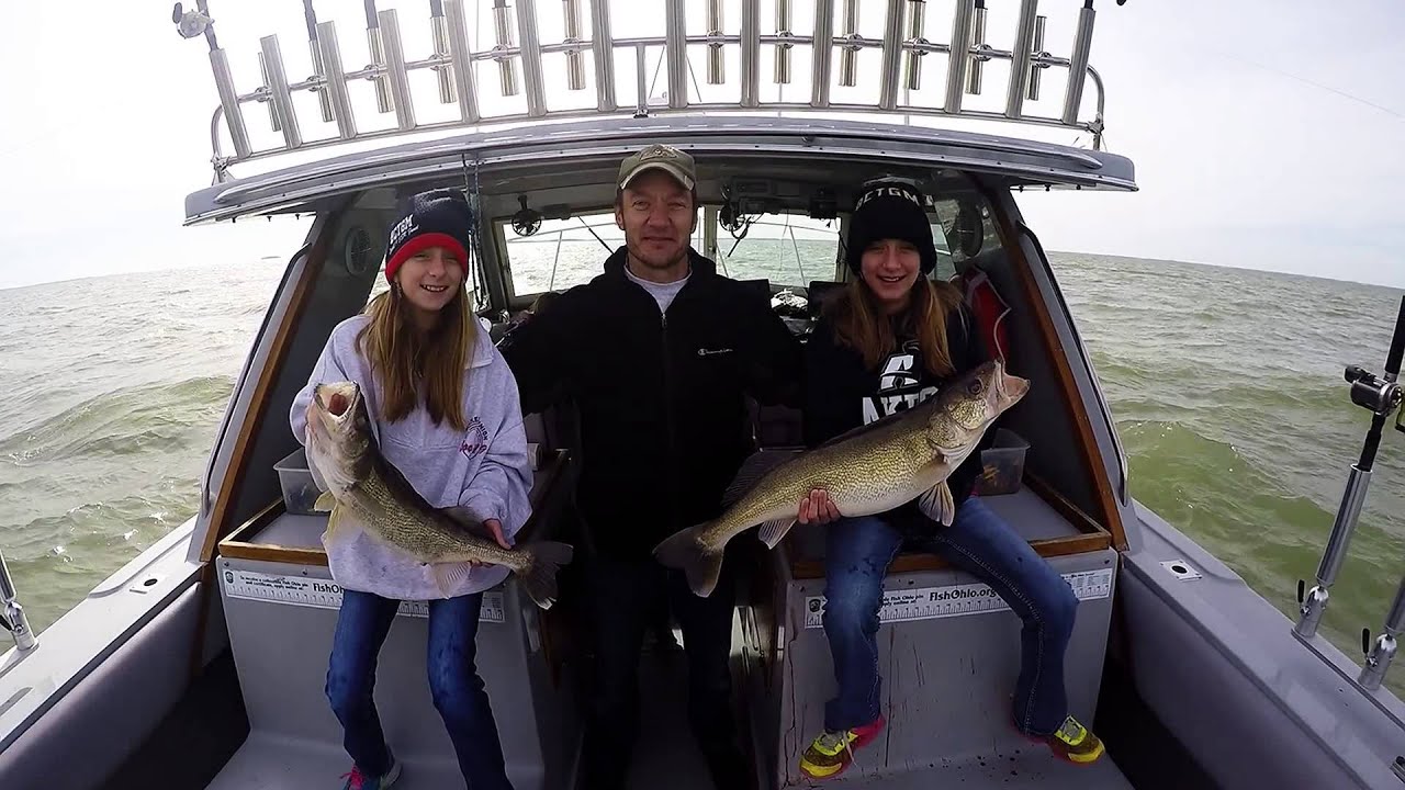 Big Spring Lake Erie Walleye with MIke and kids - YouTube