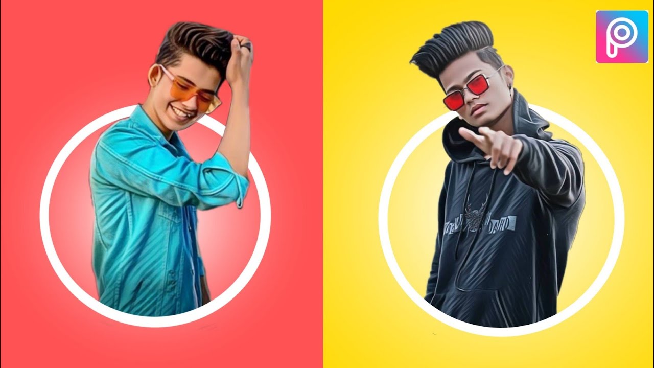 PicsArt Simple Cartoon Portrait Logo || PicsArt Editing Tutorial - YouTube