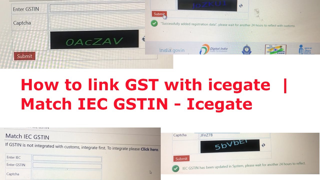 Link GST With ICEGATE Link GST With Customs GST Registration In