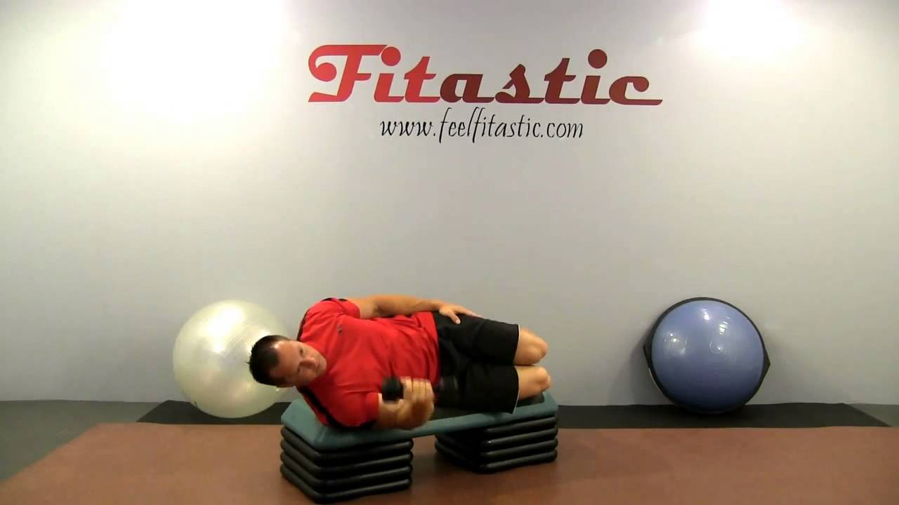Lying Dumbbell Internal Rotation - YouTube