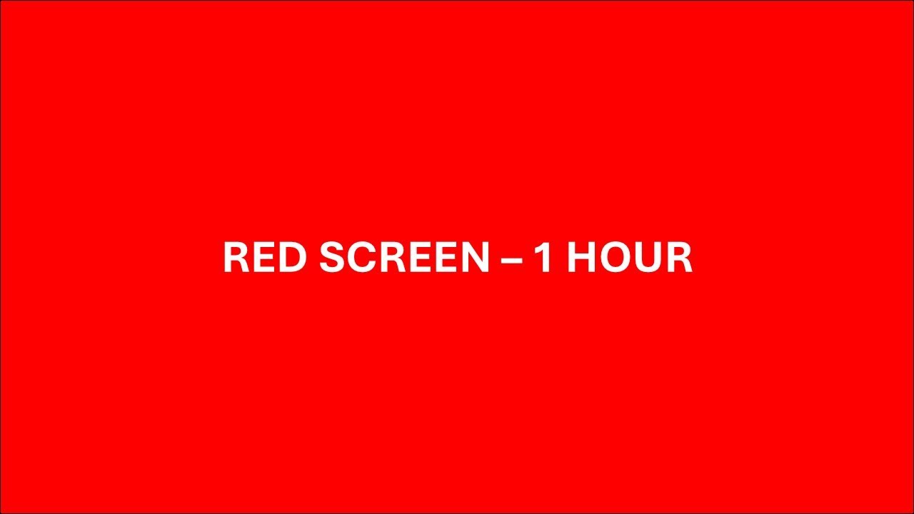 🔴 Red Screen – 1 Hour – No Sound – Intense Red Background Video - YouTube