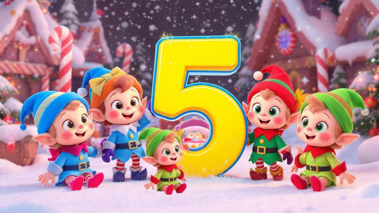 Five Little Elves – Christmas Song for Kids | Santa’s Workshop Rhyme ...