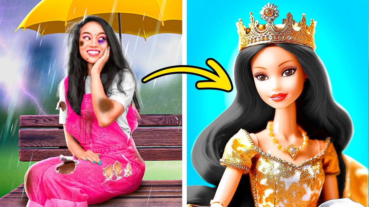 *TOP SECRET* Rich VS Poor Doll Makeover 💎💃 Full Makeover DIY - YouTube