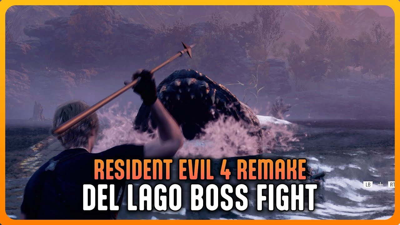 Resident Evil 4 Remake - Del Lago Boss Fight (Lake Boss Fight) - YouTube