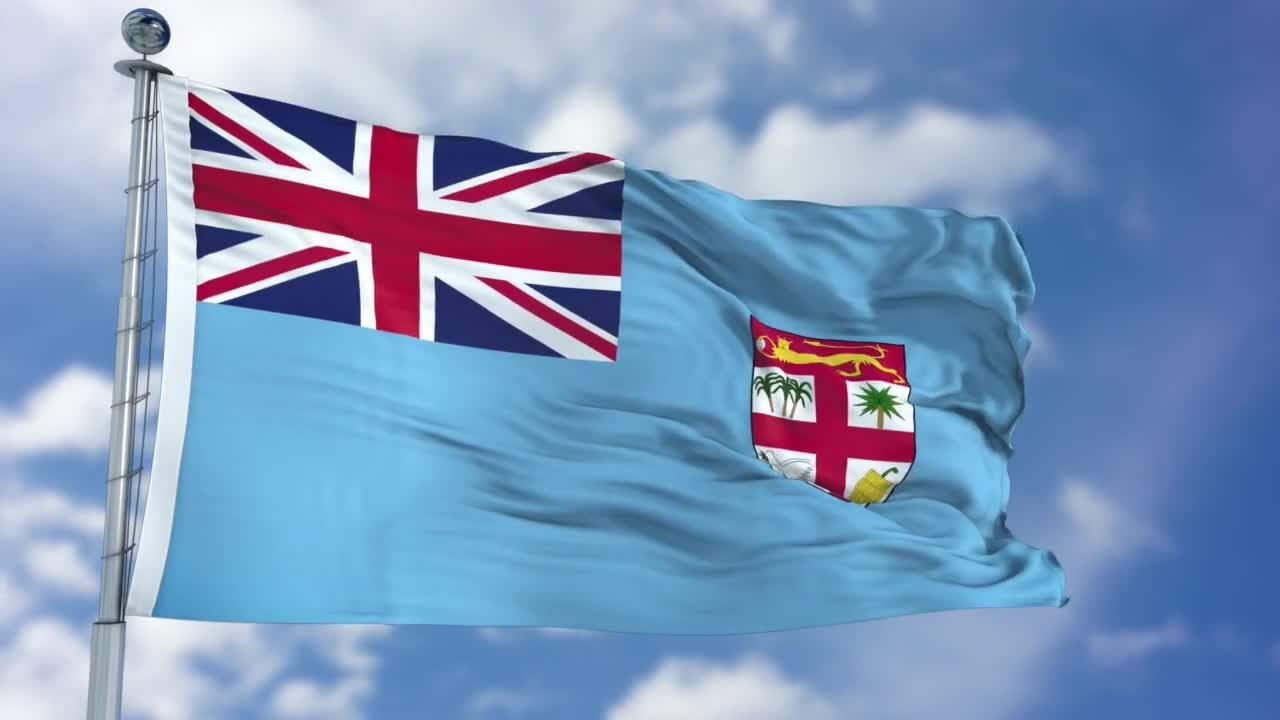 Fiji Flag Animation Stock Motion Graphics - YouTube