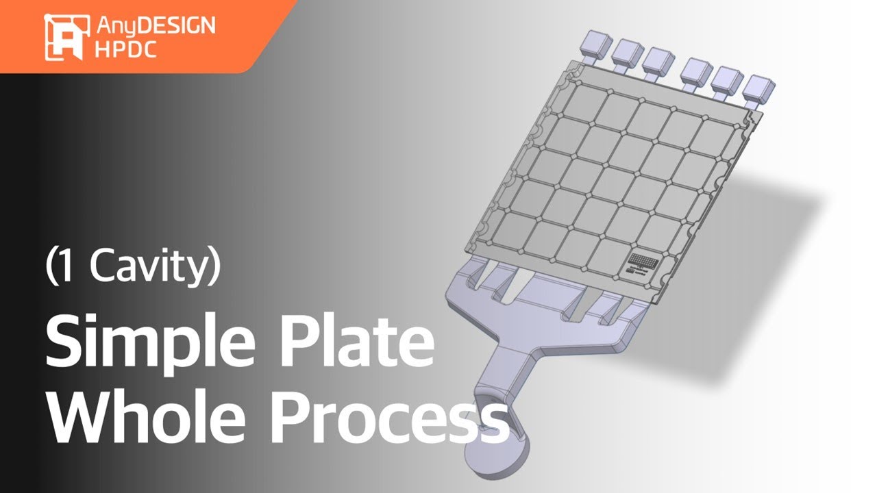 AnyDESIGN HPDC (1 Cavity) Simple Plate Whole Process - YouTube