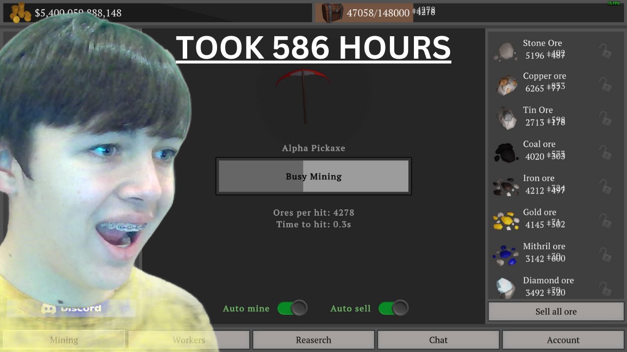 I GOT THE BEST PICKAXE IN A MINING GAME - YouTube