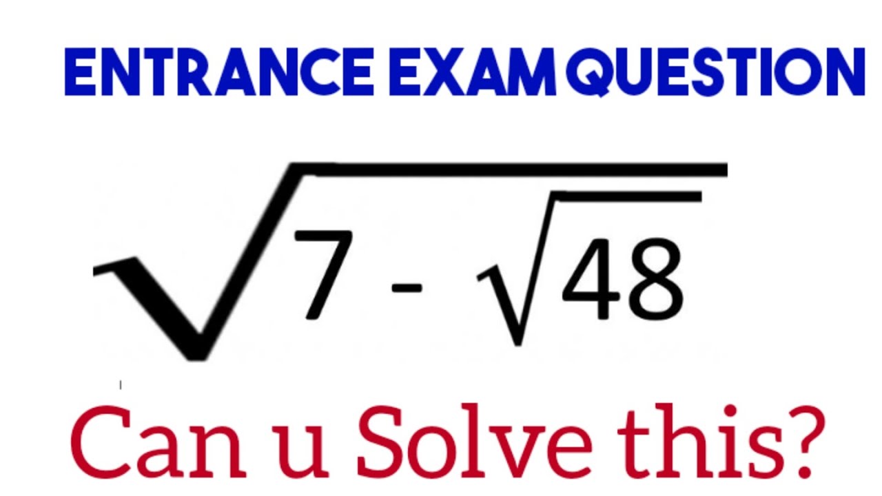 Square root of Surds and Indices |Double Square root| Short trick for ...