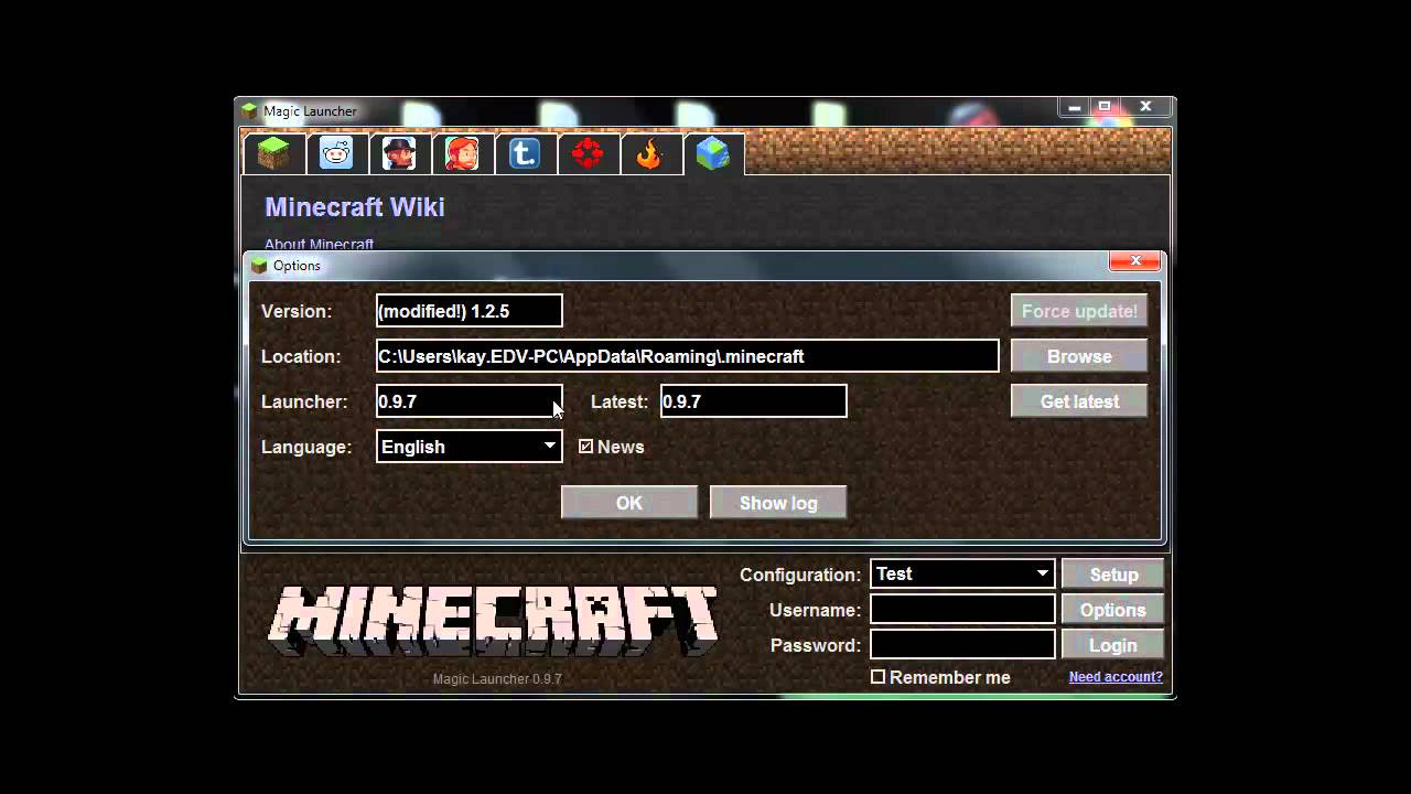 Minecraft magic launcher tutorial - YouTube