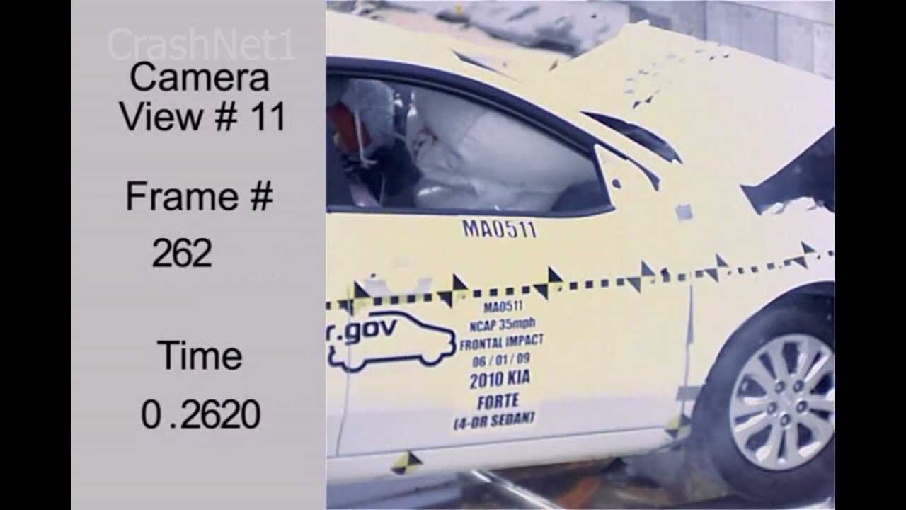 Kia Forte / Cerato | 2010 | Frontal Crash Test| NHTSA | CrashNet1 - YouTube
