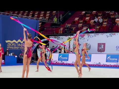 Time reversed Slow Motion - Russia Group - 5 ribbons IRGT Moscow 2021 | Rhythmic gymnastics