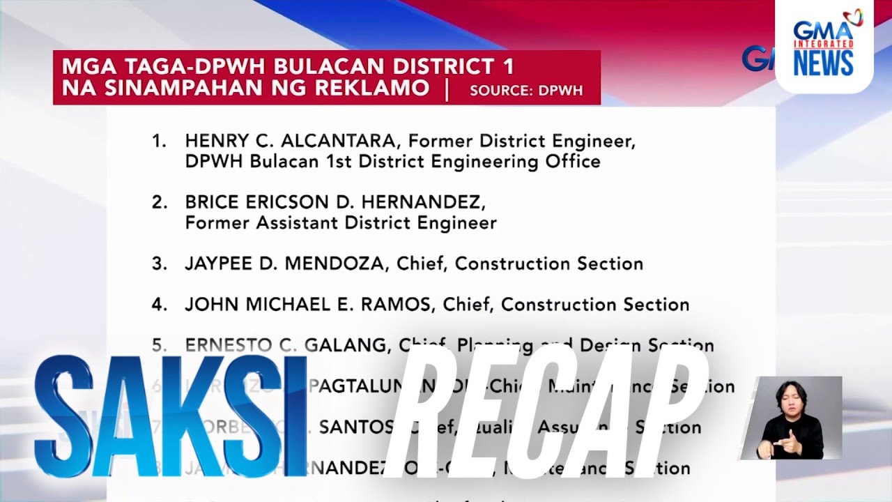 Saksi: (Part 1) 20 taga-DPWH at 5 taga-construction companies ...