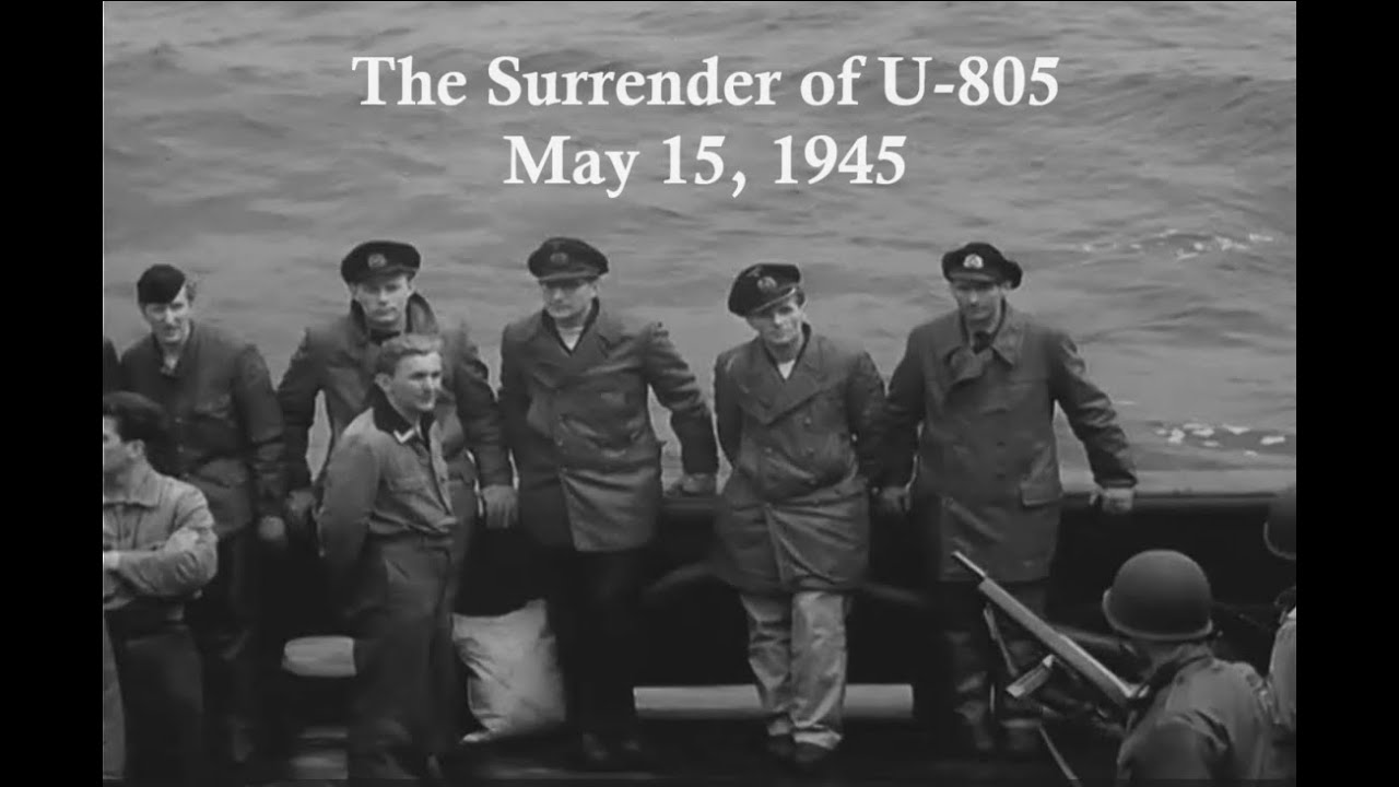 The Surrender of German U-Boat U-805 off of Portsmouth, New Hampshire ...