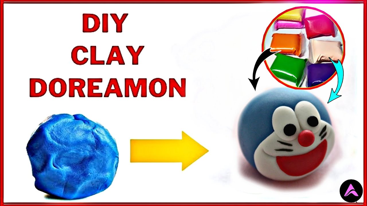 Making Doraemon using magic clay / DIY DORAEMON WITH CLAY ...